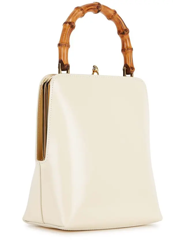 JIL SANDER ハンドバッグ　ホワイト（クリーム） Jil Sander Goji Cream Leather Top Handle Bag - Off White